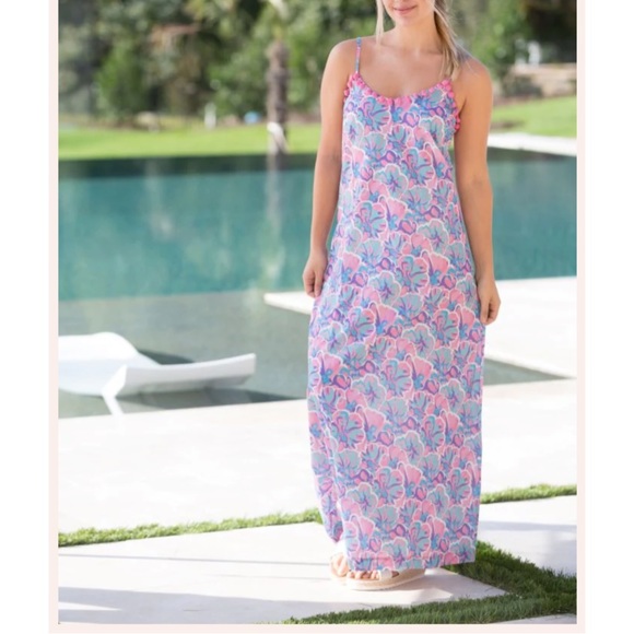 Simply Southern | Dresses | Simply Southern Tropical Spaghetti Strap ...